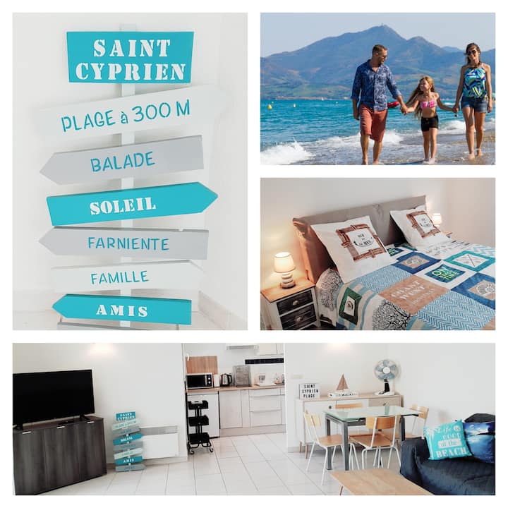 Calme & Spacieux Appt Avec Parking, Clim, Ménage! - Saint-Cyprien Plage