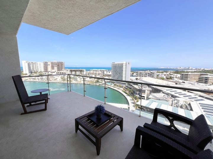 Top/vista Al Mar/isla Mujeres/2br/2balcones/gym/hz - Cancún