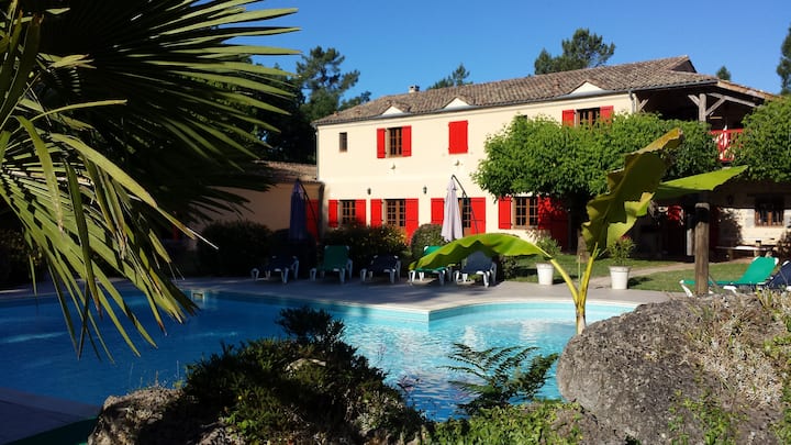 Manoir 10 Chambres Piscine Tennis - Casteljaloux