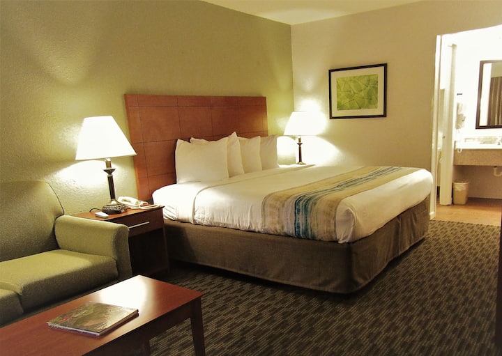 Large King Room, Breakfast & Wifi Included - Hendersonville, NC
