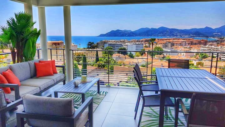 Appt Prestige-maxi Terrasse-vue Mer Exceptionnelle - Cannes