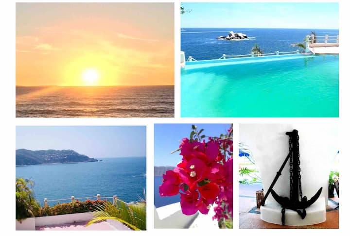 Casa Privada Pegada Al Mar Para 18 Personas - Acapulco