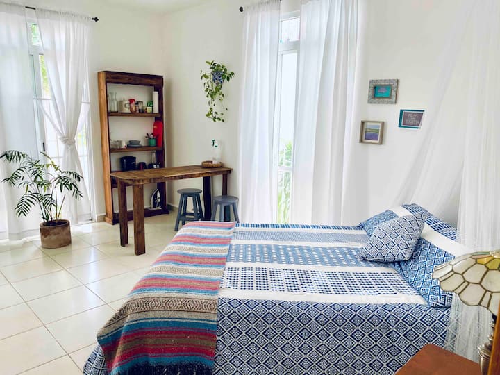 Sun Studio🌞. Cozy+spacious+ Near Sea & Town. - Cozumel