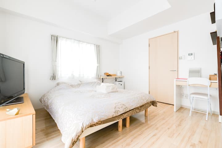 No.6大阪ミナミエリア、道頓堀徒歩１５分、１階にレンタルサイクルあります。
Wi-fi有 - Osaka