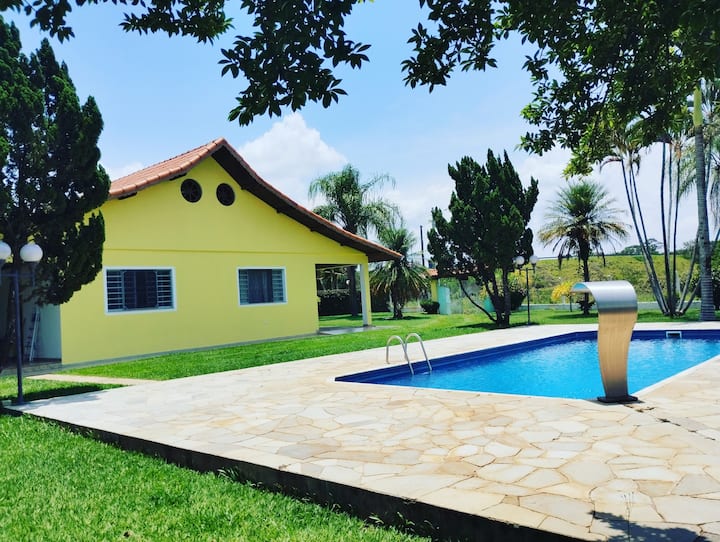 Linda Chácara Com Piscina, Churrasqueira E Campo - Boituva