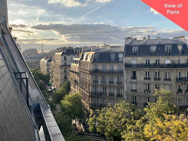 Le Kozy - Avec Petit Balcon Et Vue Tour Eiffel - Parigi