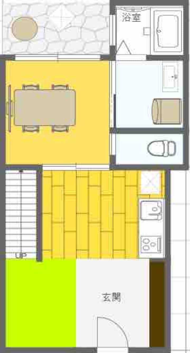 錦・谷町黑|松屋町駅徒歩5分／心斎橋難波日本橋徒歩圏内／2階建て伝統的な和風住宅 - Umeda