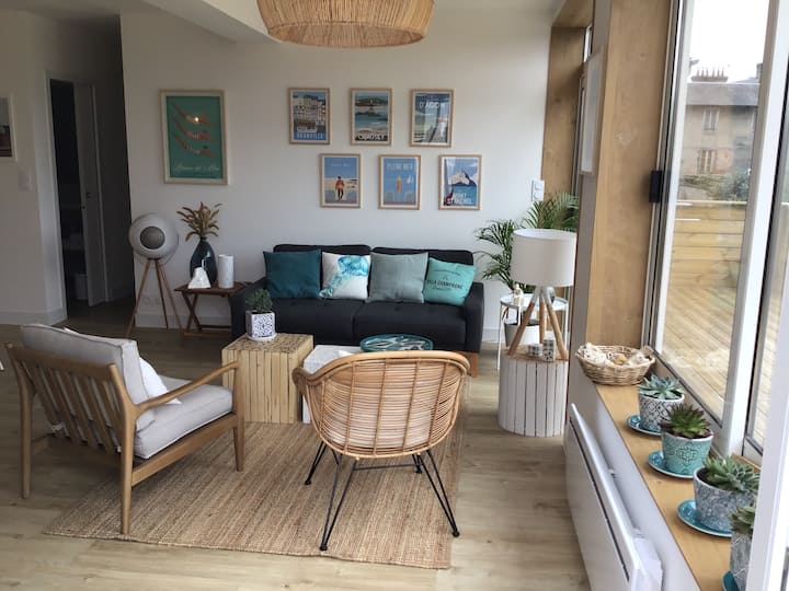 Villa Champagne à 200 M De La Mer Jullouville - Carolles