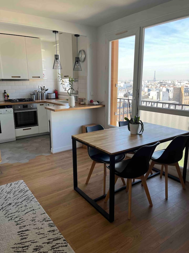 Eiffel Tower View – Stunning 2br Top-floor Paris - Paris