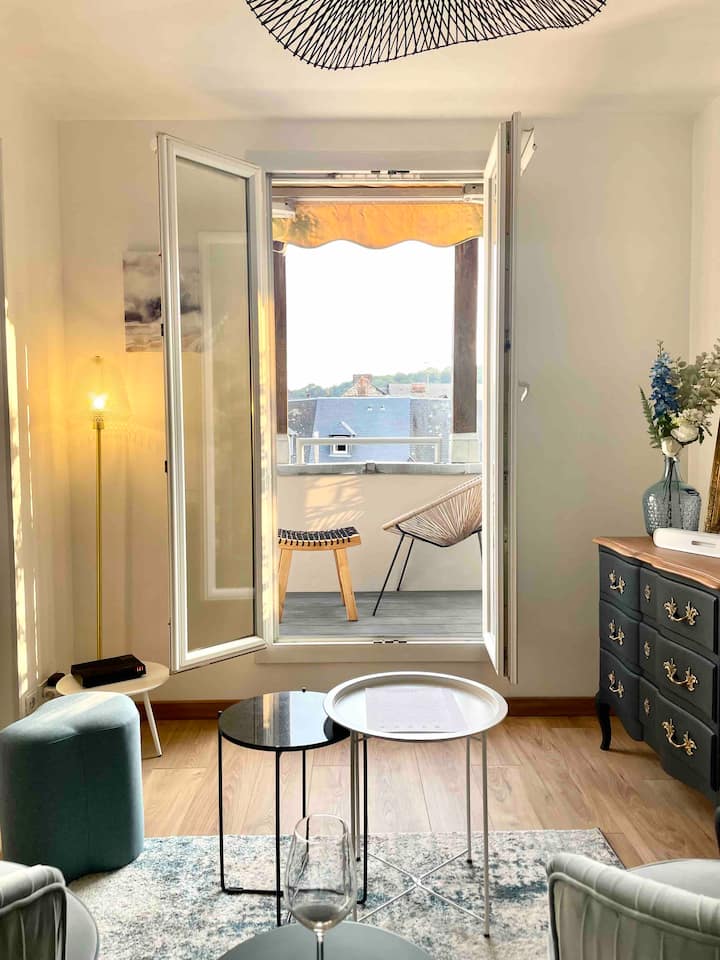 Superbe Appartement Avec Balcon - 翁夫勒
