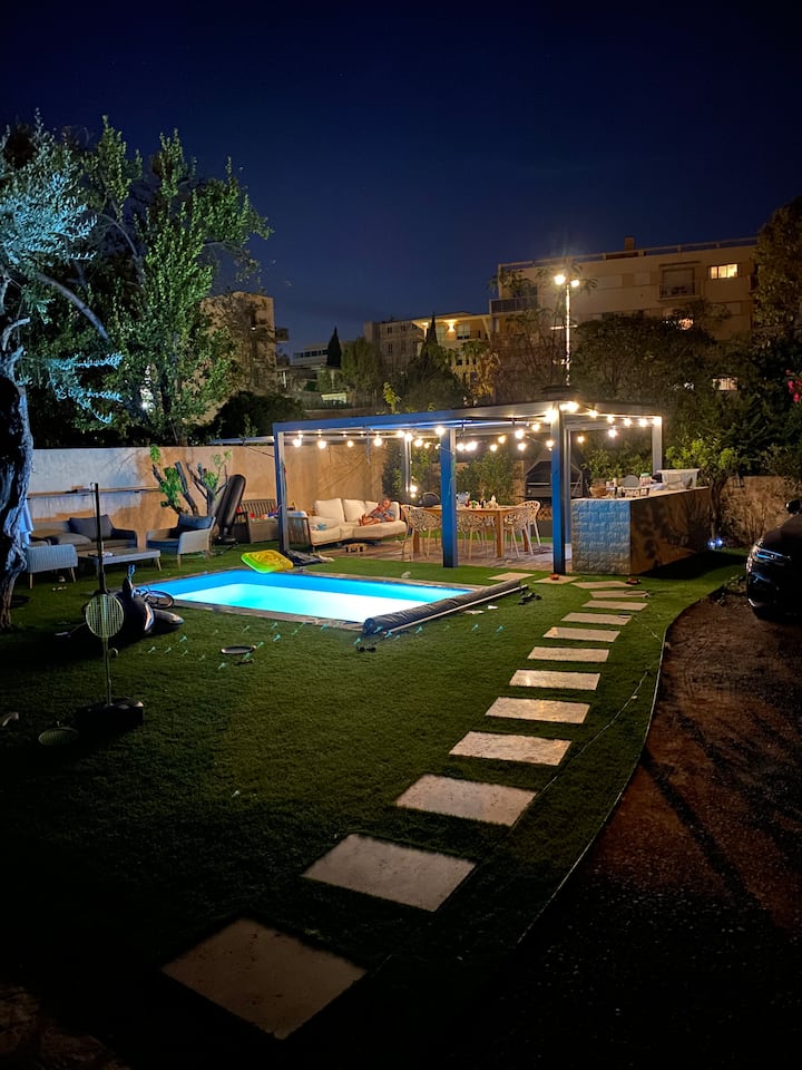 Family Villa With Ac In Every Room - Antibes