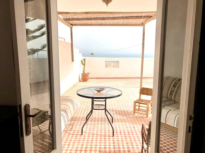 Appartement Tamraght Terrasse Privée Et Vue Océan - Taghazout
