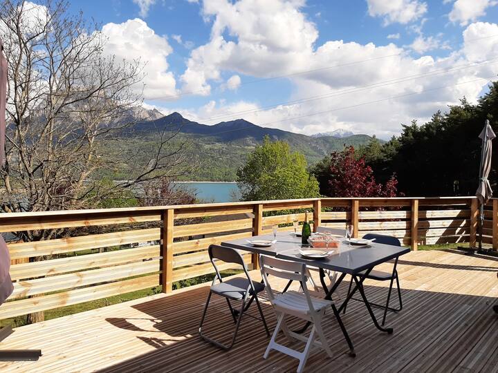 Charmant Mobil Home Face à La Baie Saint Michel - Lac de Serre-Ponçon