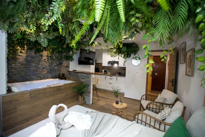 Jungle Room & Jacuzzi Privé – ÉVasion En Amoureux - Cannes