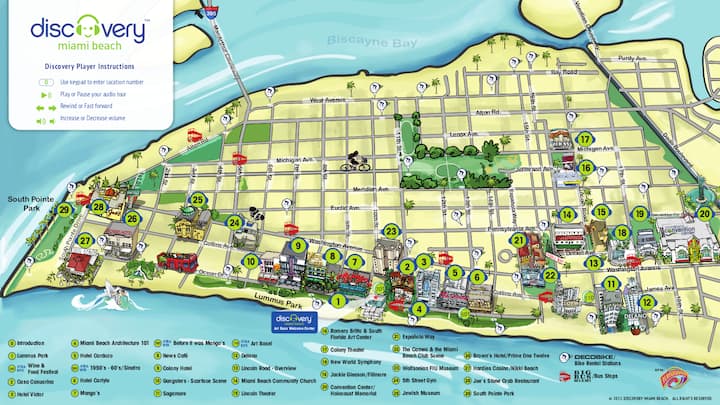 Ocean Drive Miami Map Miami Street Map Hi Res Stock Photography And