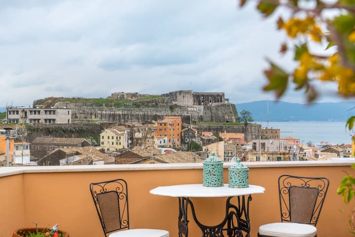 Best View Top Floor Apt.-old City Of Corfu - Corfu