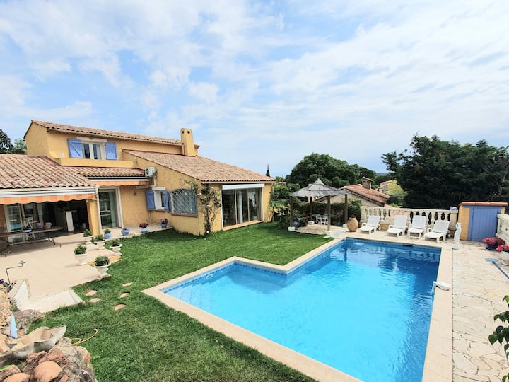 Belle Villa Super Piscine Climatisée 13km Hyères - Cuers