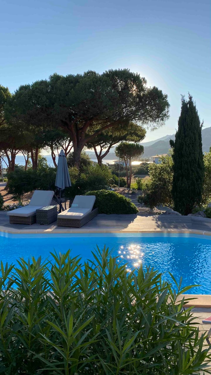 Villa 6 Pers Piscine, 300 M Plage, San't Ambroggio - Lumio