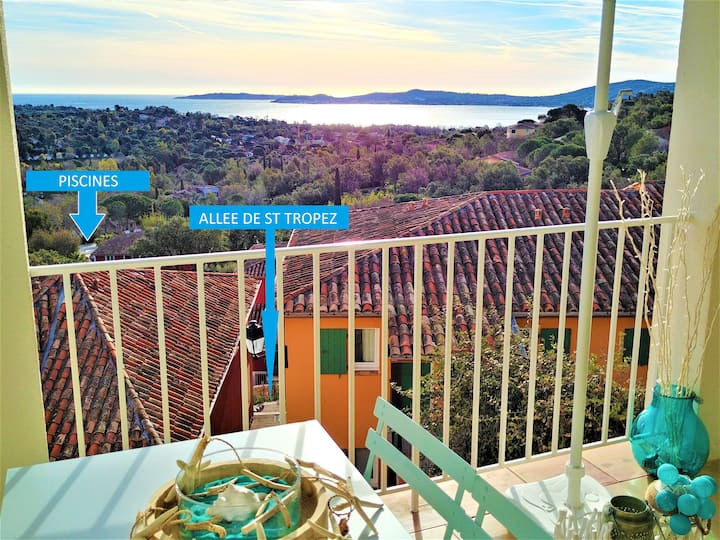 Superbe Vue Mer Et St Tropez Les Restanques Clim - Grimaud