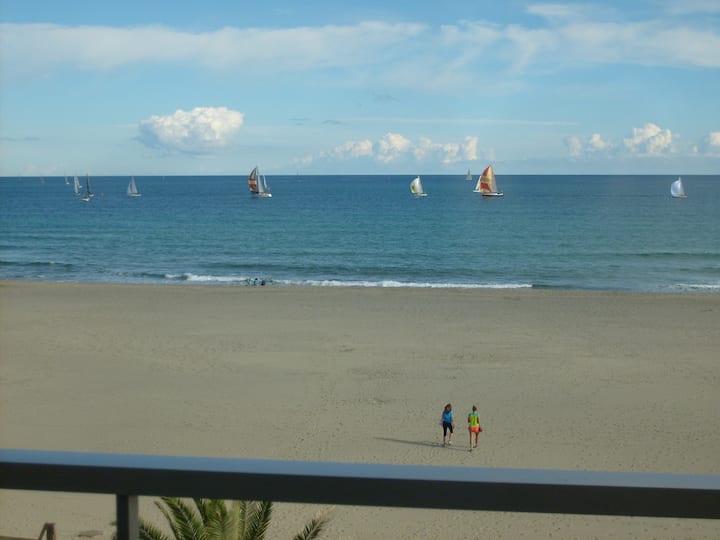 Bel Appt 3 Pièces 2 Chambres Face à La Mer - Canet-en-Roussillon