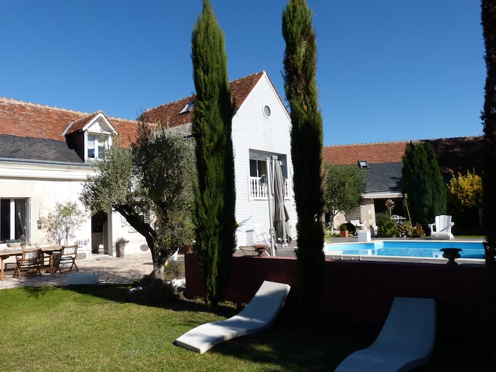 Propriété Avec Piscine Chauffée Et 2 Maisons - Tours