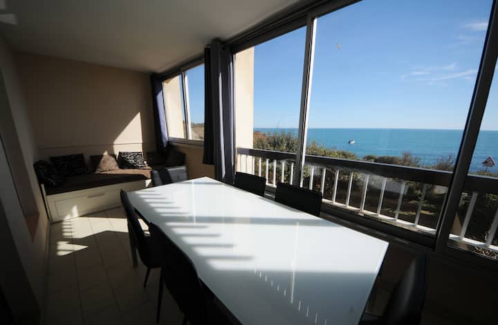Plage De La Conque : T2 Vue Imprenable Sur La Mer - Agde