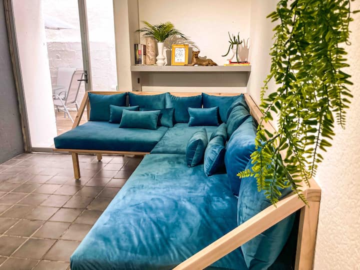 Depto Boho En Pb Para 6 2h/1b En Privada Con Patio - Villahermosa, Mexico