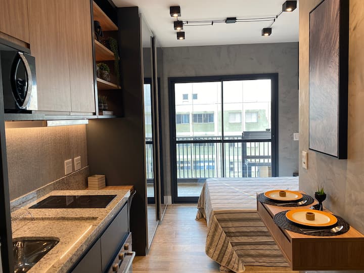 New Studio In Brooklin Furnished In Front Of The Subway - Brazil