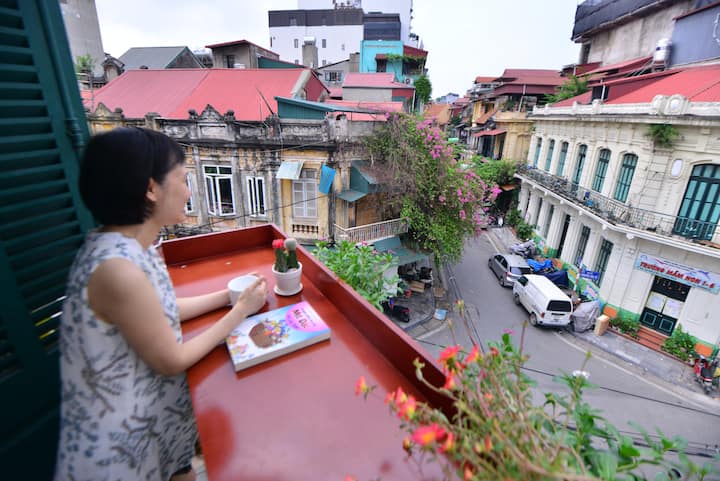 Private Room In Colonist House/ Balcony/ City View - Hanoi