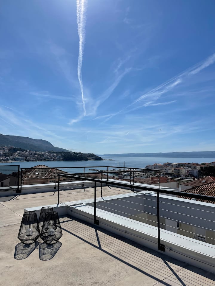 Ozean View Penthouse With Rooftop,200 M From Beach - Solin