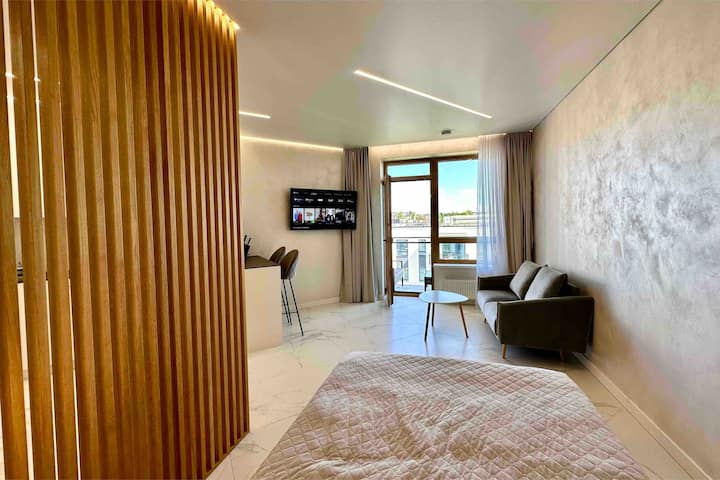 New Luxury Modern Apartment In ŠNipiškės With A/c - Vilnius