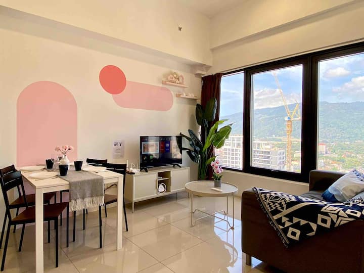 Pinky 2br City View Suite 7pax @Georgetown - Penang