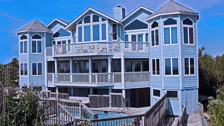 Oceanfront:7 Bed;8 Bath;2pools;4whirlpools;mp3 Spa - Corolla, NC