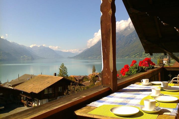 Seesicht, Balkon, Familienwohnung, Parking - Brienz
