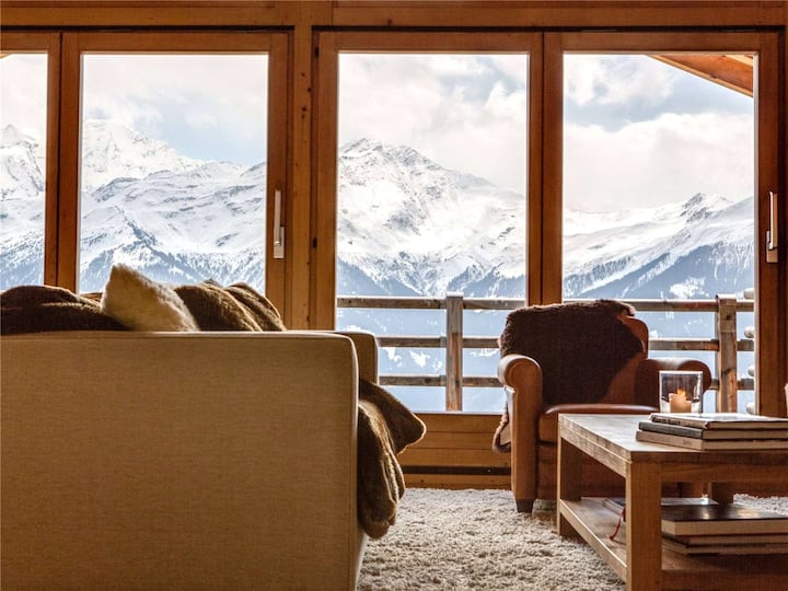 Chalet Altiplano, Panoramic Views & Sauna. - Verbier