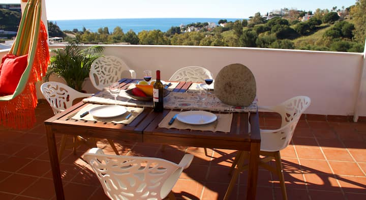 Grand Roof Top Appartement Avec Superbe Vue Mer - Benalmádena