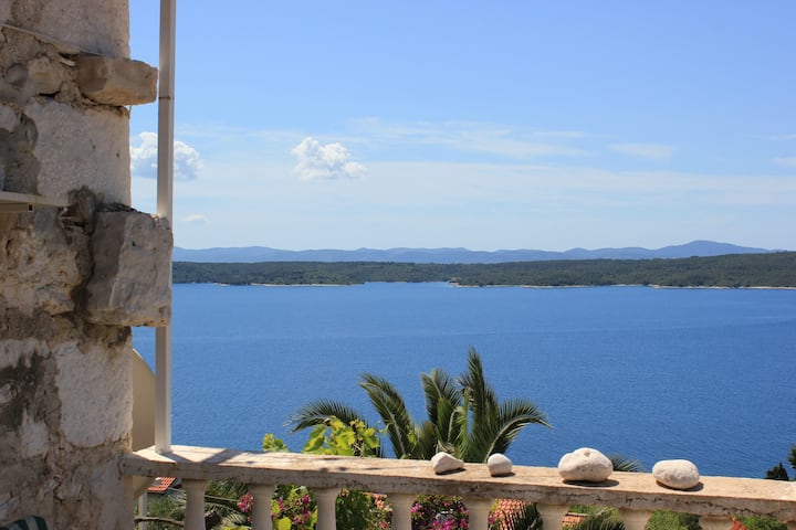 Steinhaus "Inzomare Hvar", Traumhafter Meerblick - Jelsa