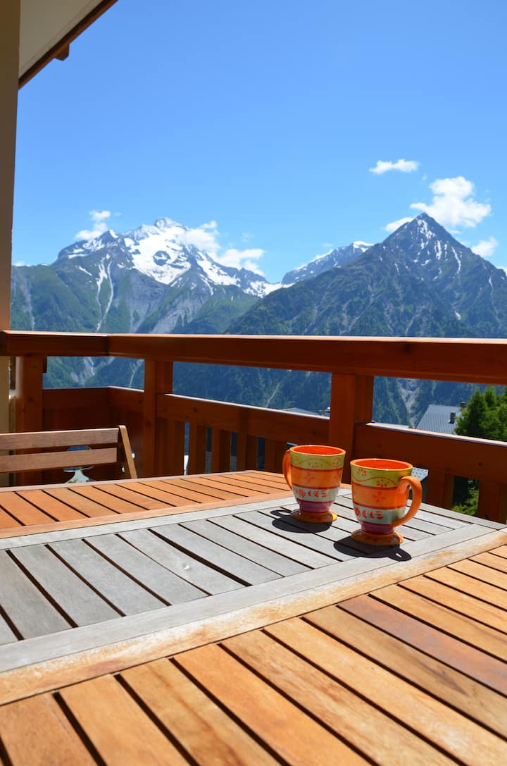 Studio Rénové, Ensoleillé, Super Vue - Les Deux Alpes