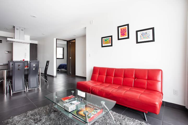 Great Location, Balcony+terrace, Free Parking - 墨西哥城