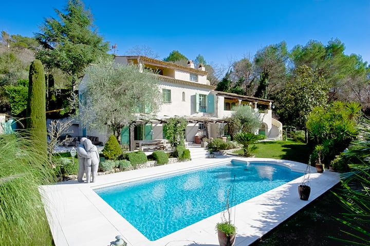 Luxury Villa Sleeps 14 Near Castellaras -Valbonne - 그라스