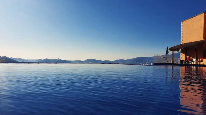 3 Recámaras A/c. Albercas. 3br. 2 Ba. Wi-fi 300mb. - Acapulco