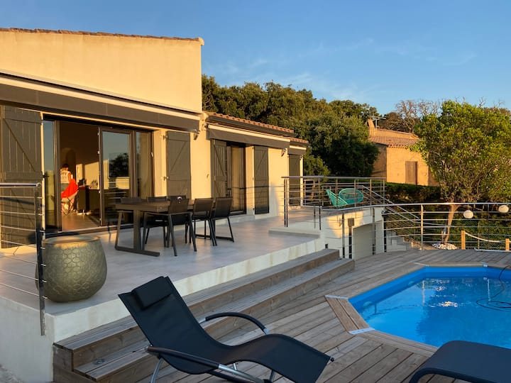 Centre Porticcio Villa Vue Mer Piscine 10 Pers - Ajaccio