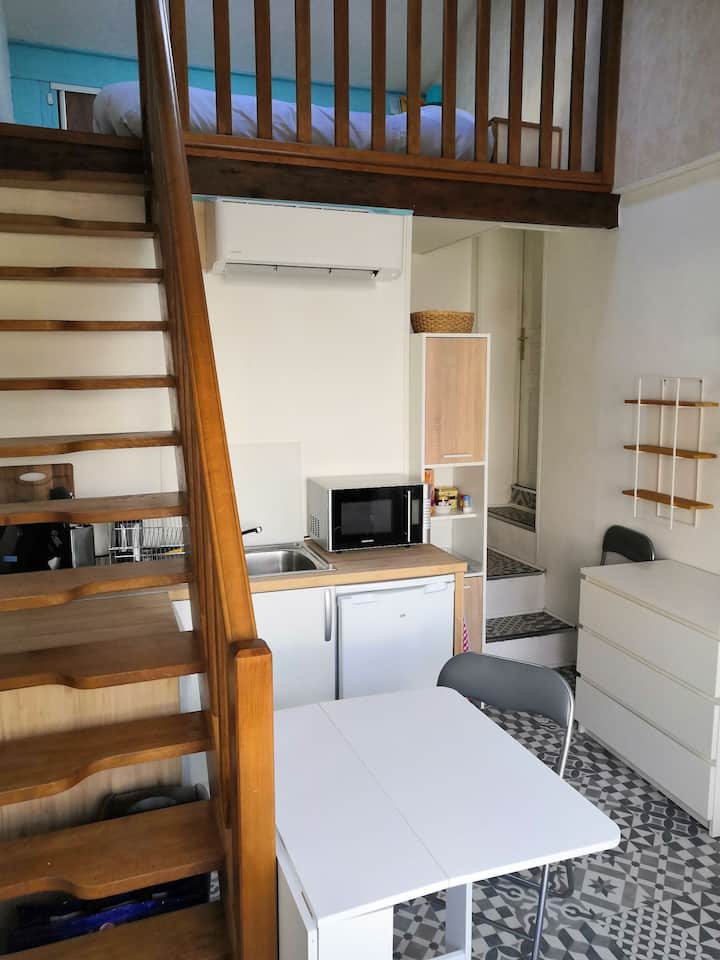 Studio Indépendant Sur Jardin.
Sdb Partagée - Solaize