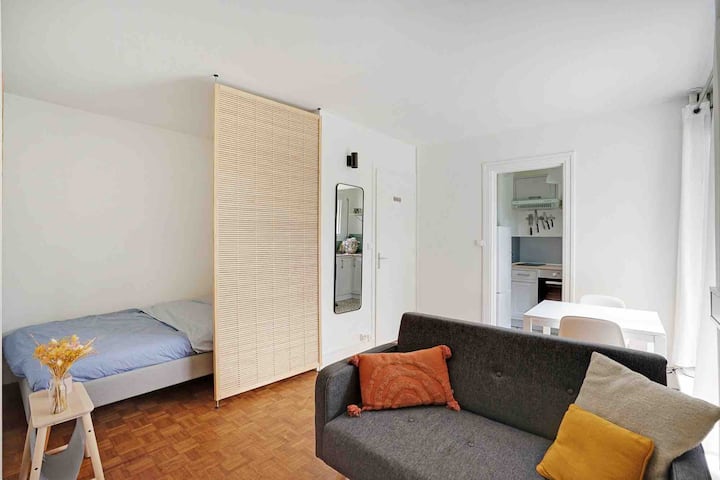 Studio Chaleureux  Paris 11eme, Vue Sur Jardin - 