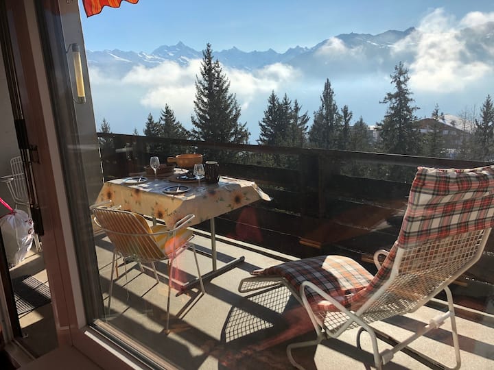 Super Lage: Familienfreundliche Wohnung - Crans-Montana