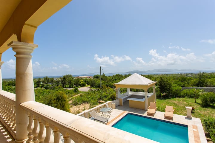 Central 6 Bedroom Home With Pool & Ocean Views - Anguilla