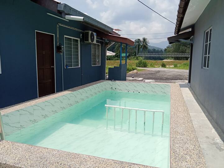 Homestay Hulu Langat Riverview With Pool Bbq River - Bentong