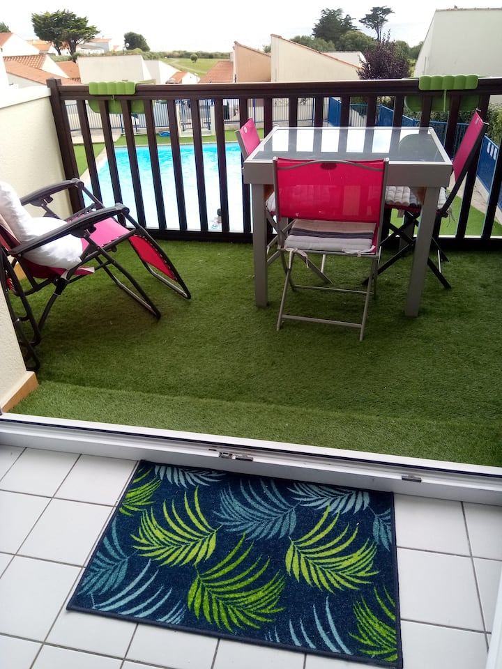 Appartement 3pièces Avec Balcon Et Piscine - Plage Les Moutiers-en-Retz
