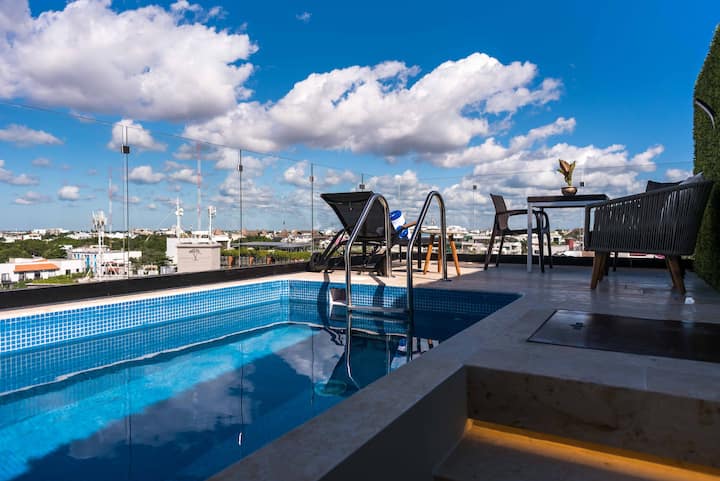 Amazing Ocean View  Studio Penthouse, Private Pool - Playa del Carmen