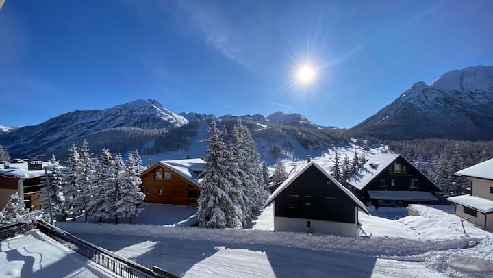 Beau Duplex Refait à Neuf, 45m2, 4/5 Pers, Vue - Montgenèvre
